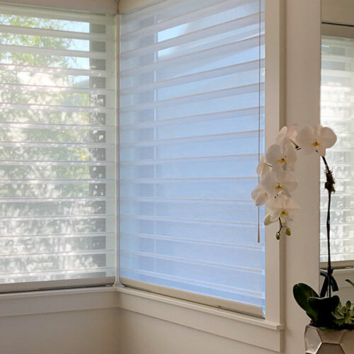Banded Shades Roseville | Zebra Blinds | Layered Roller Shades